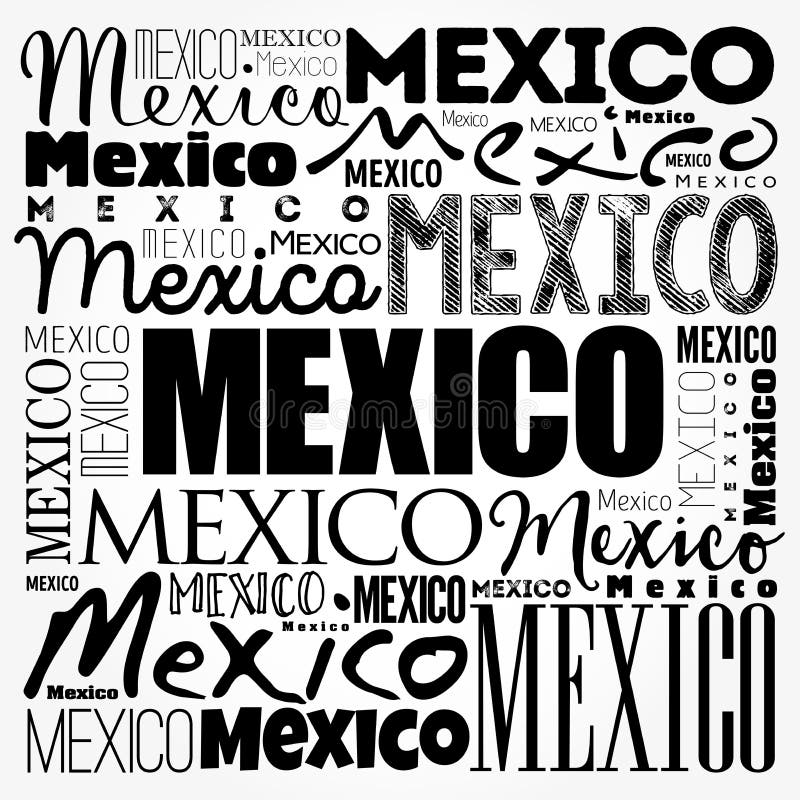 Mexico Wallpaper Word Cloud, Travel Concept Background Stock ...
