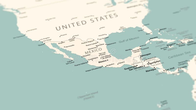 Mexico in World Map Animation.Silhouette Map of Mexico Stock Footage ...