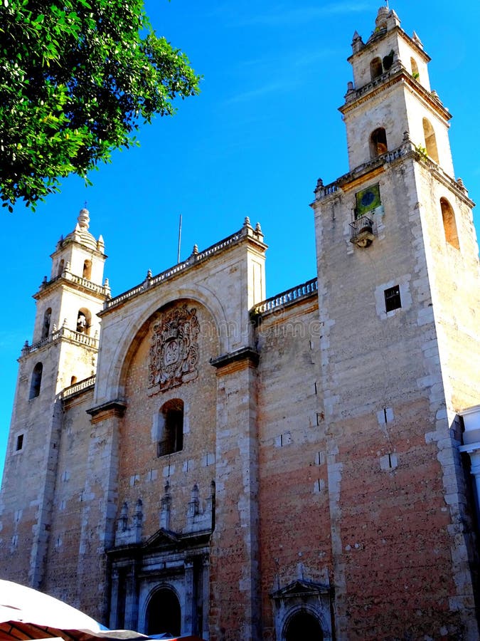 Mexico, Yucatan, Merida, Catedral De San Ildefonso Stock Image - Image ...