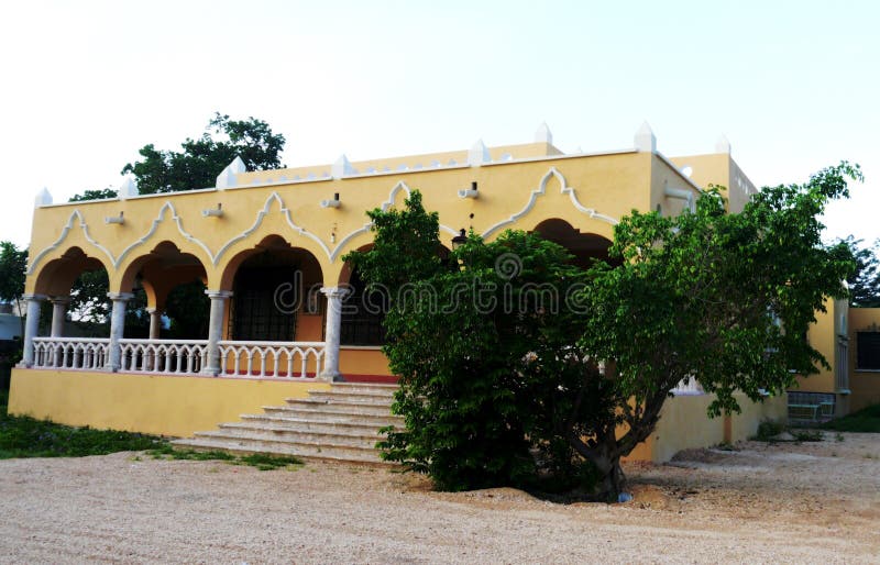 Mexiko Houses Colonial Old Stil Merida Stock Image - Image of building ...