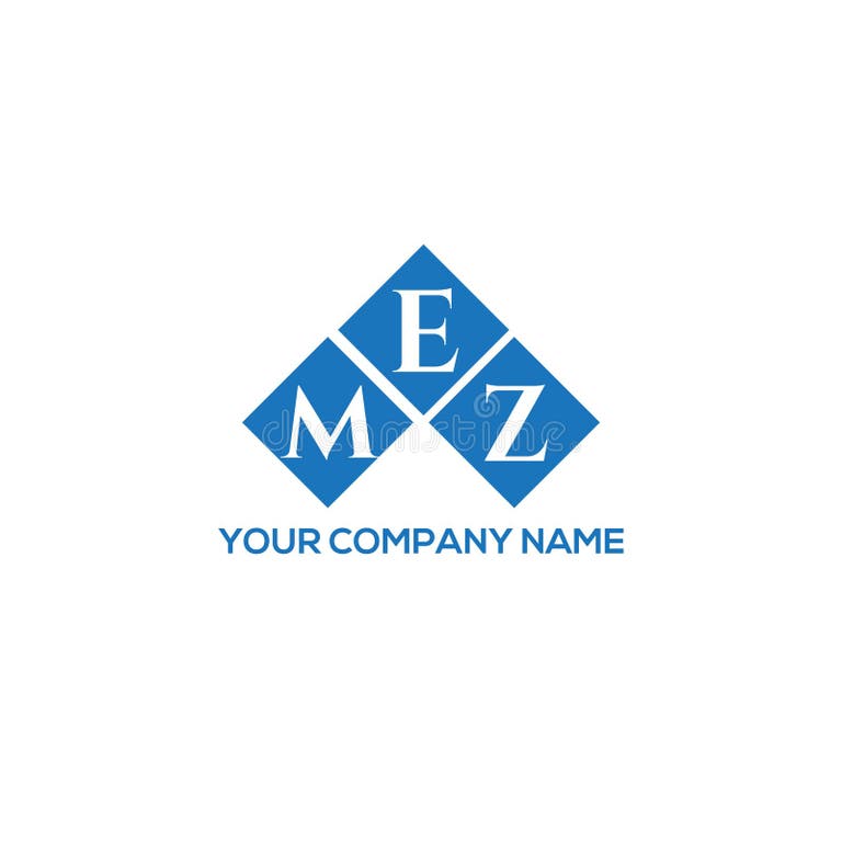 MEZ Letter Logo Design on BLACK Background. MEZ Creative Initials ...