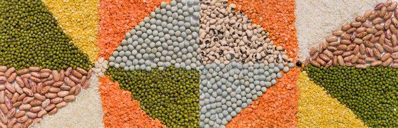 Mezcla Colorida De Diversos Granos Secos Foto de archivo - Imagen de ...