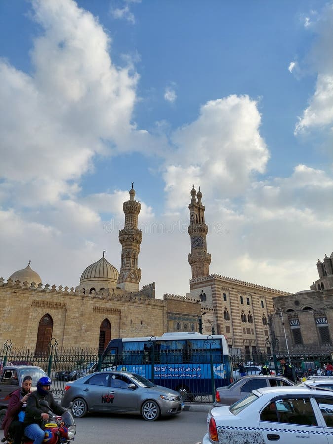Mezquita Al Azhar Desde Lejos Foto de archivo editorial - Imagen de ...