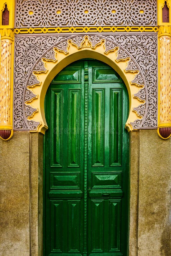 Mezquita Puerta Verde Tanger Morocco Imagen de archivo - Imagen de ...