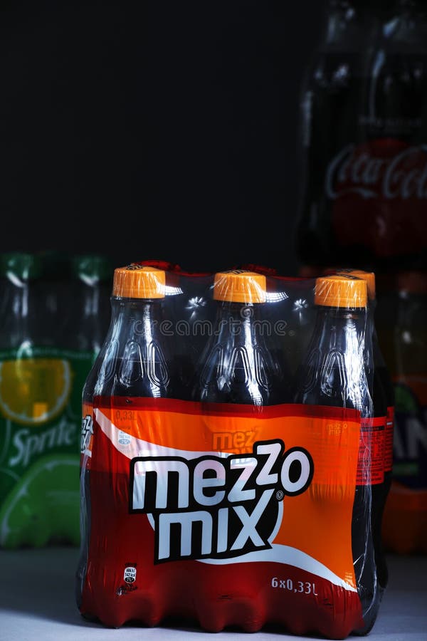 Mezzomix pack of drinks editorial stock photo. Image of engros - 123725508