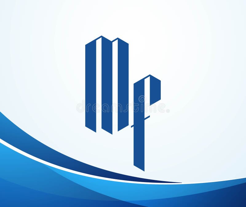 MF Alphabet Letter Logo Design Template Elements Stock Vector ...