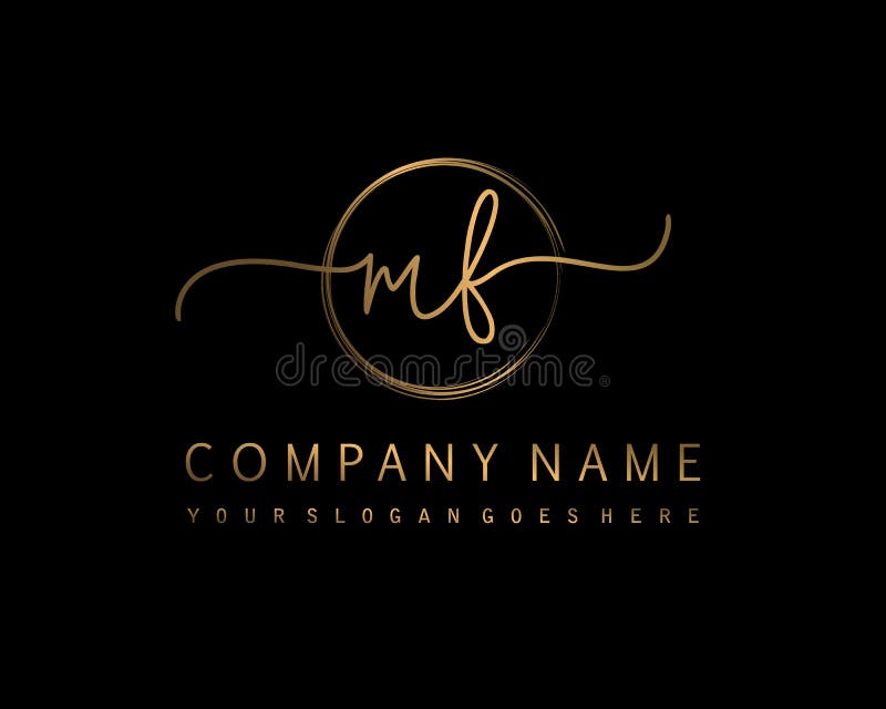 MF Letter Initial Beauty Monogram and Elegant Stock Vector ...