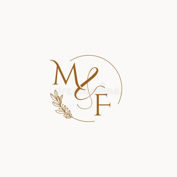 MF Initial Wedding Monogram Logo Stock Illustration - Illustration of ...
