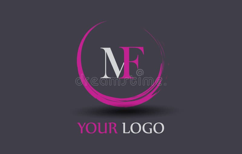 MF M F Letter Logo Design vektor abbildung. Illustration von ikone ...