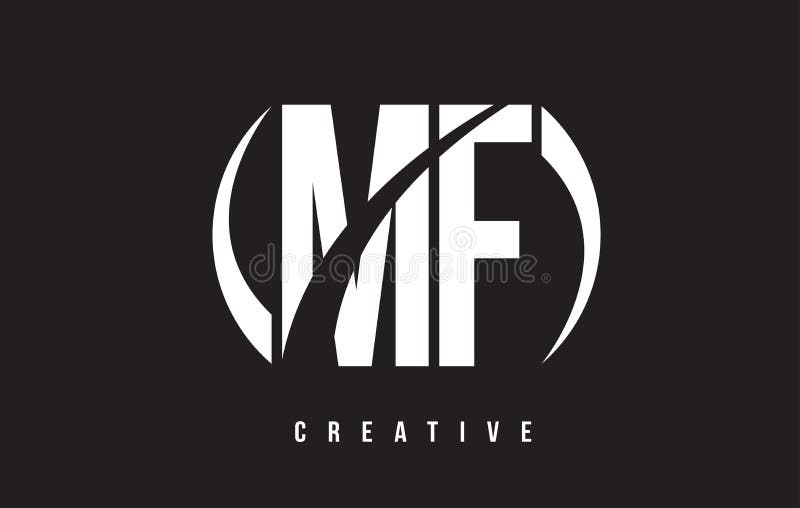 MF M F Golden Letter Logo Design with Gold Square and Swoosh. Stock ...