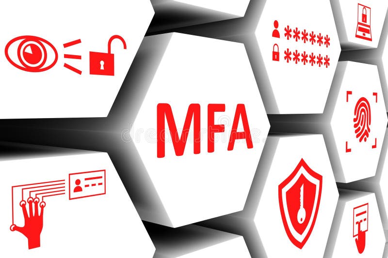 MFA Concept Cell Background 3d Stock Illustration - Illustration of ...