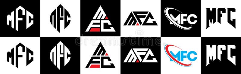 MFC Letter Logo Design in Six Style. MFC Polygon, Circle, Triangle ...