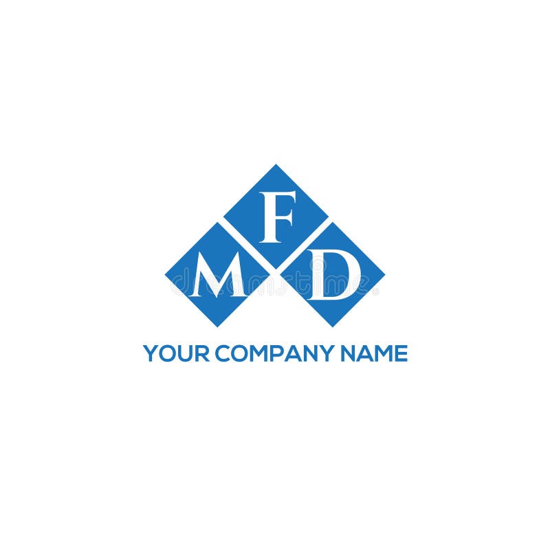 MFD Letter Logo Design on WHITE Background. MFD Creative Initials ...