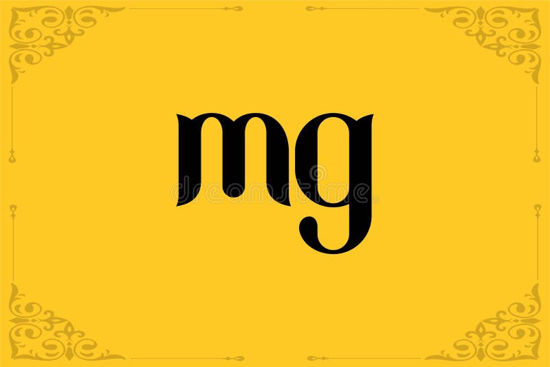 MG abstract luxury logo stock vector. Illustration of letter - 362197284