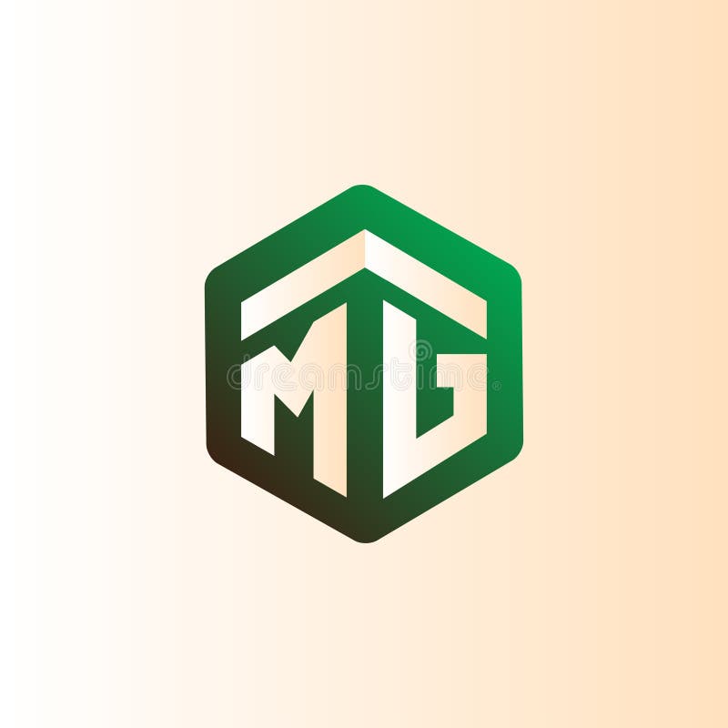 MG Initial Letter Hexagonal Logo Vector Stock Vector - Illustration of ...