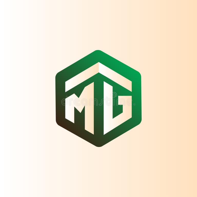 MG Initial Letter Hexagonal Logo Vector Stock Vector - Illustration of ...