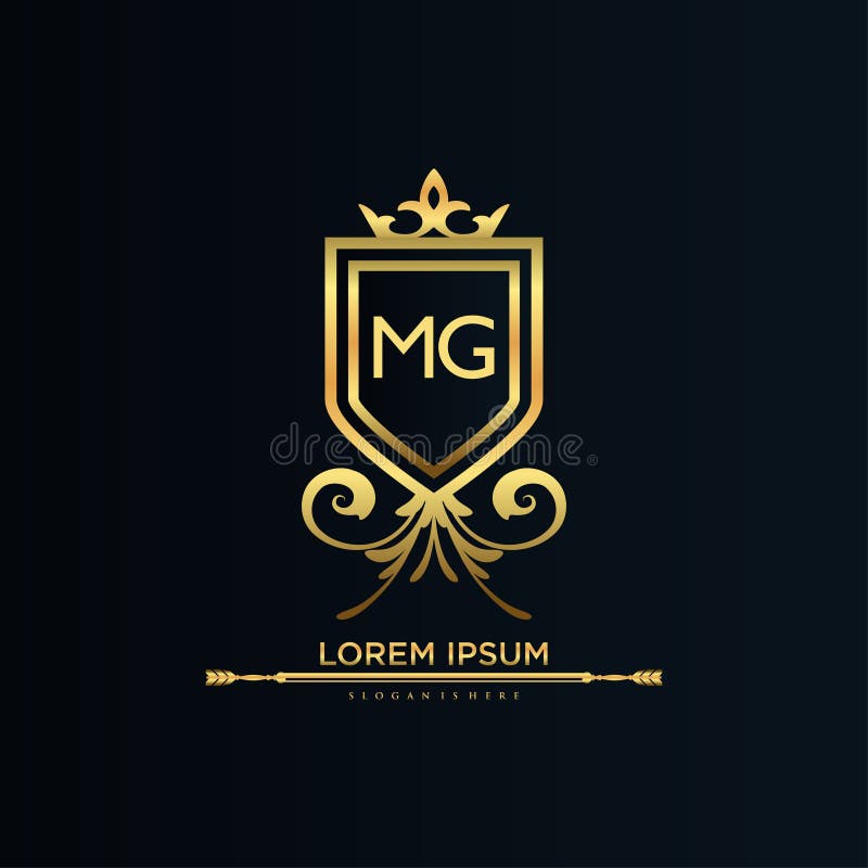 MG Initial Letter Overlapping Interlock Logo Monogram Line Art Style ...