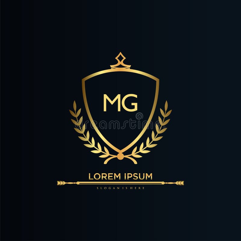 MG Letter Initial with Royal Template.elegant with Crown Logo Vector ...