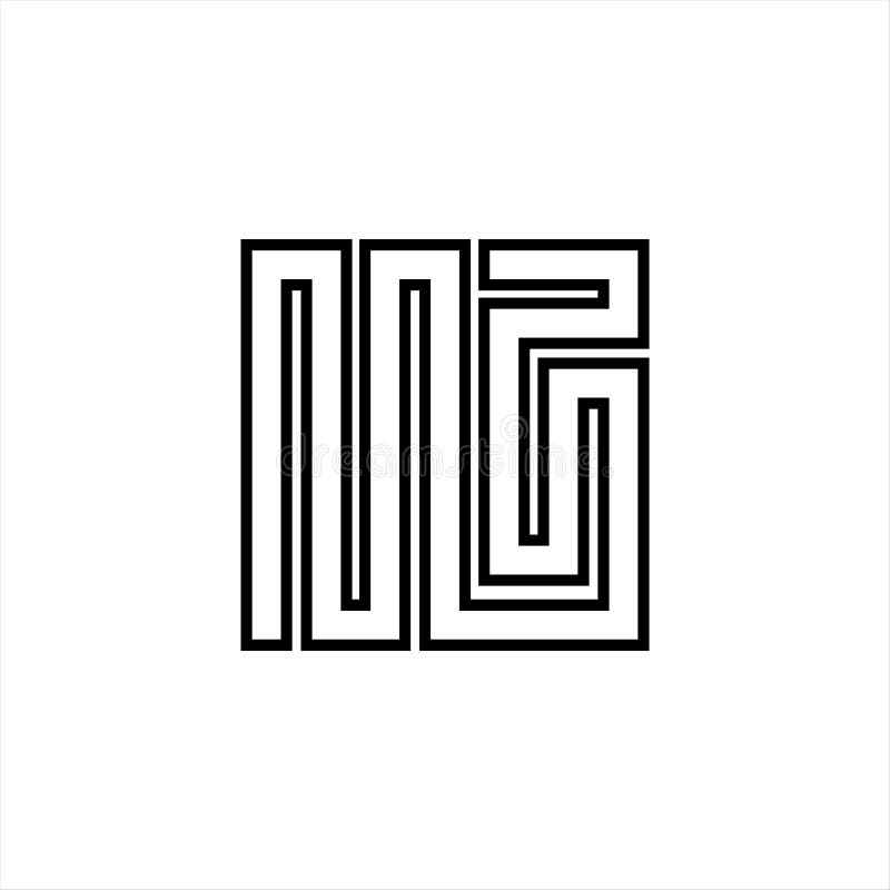 MG Letter Logo Design. Initial Letters MG Logo Icon. Abstract Letter MG ...
