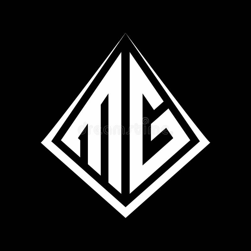 MG Logo Letters Monogram with Prisma Shape Design Template Stock Vector ...