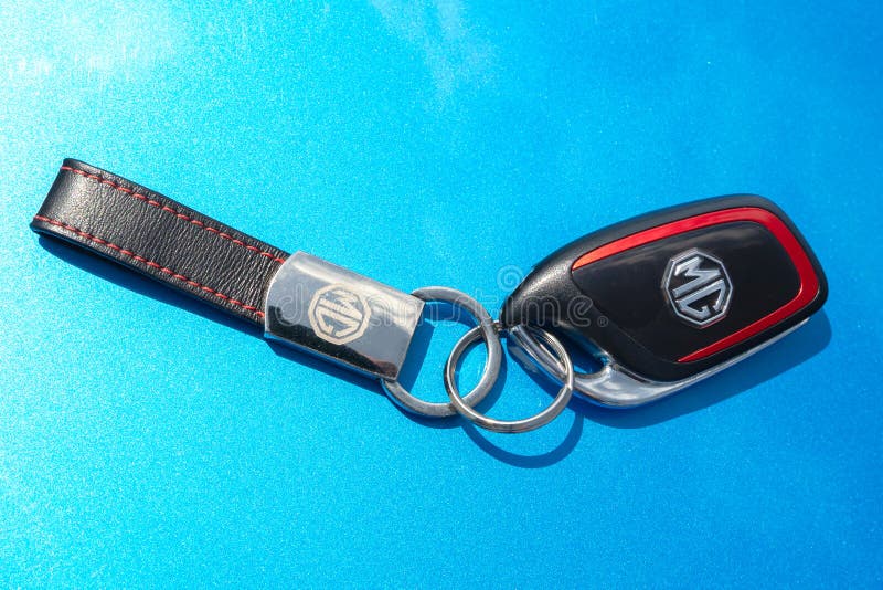 MG ZS EV car key editorial stock photo. Image of automotive - 292238298