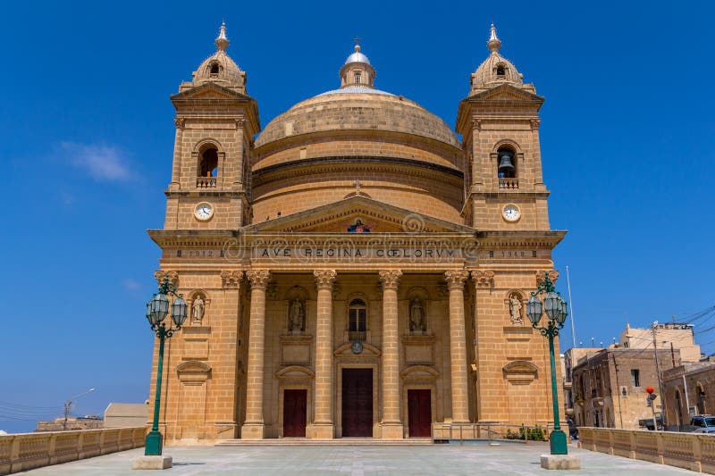 Mgarr Church stock image. Image of catholic, maltese - 32870439