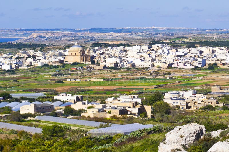 Mgarr village, Malta stock photo. Image of church, grow - 36103396
