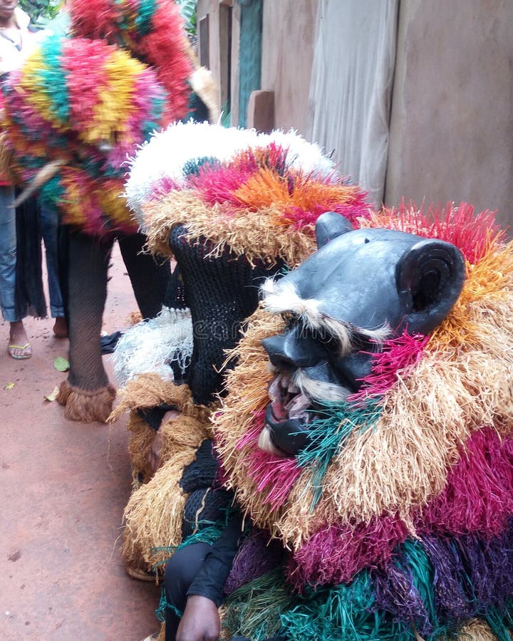 Mgbada and udo Masquerade stock image. Image of mgbada - 125469143