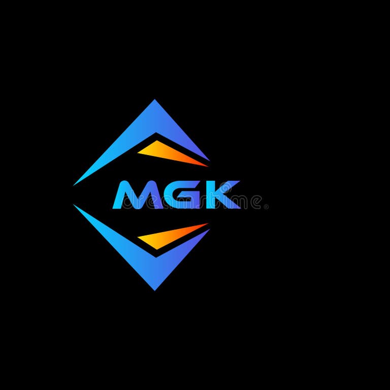 MGK Abstract Technology Logo Design on Black Background. MGK Creative ...