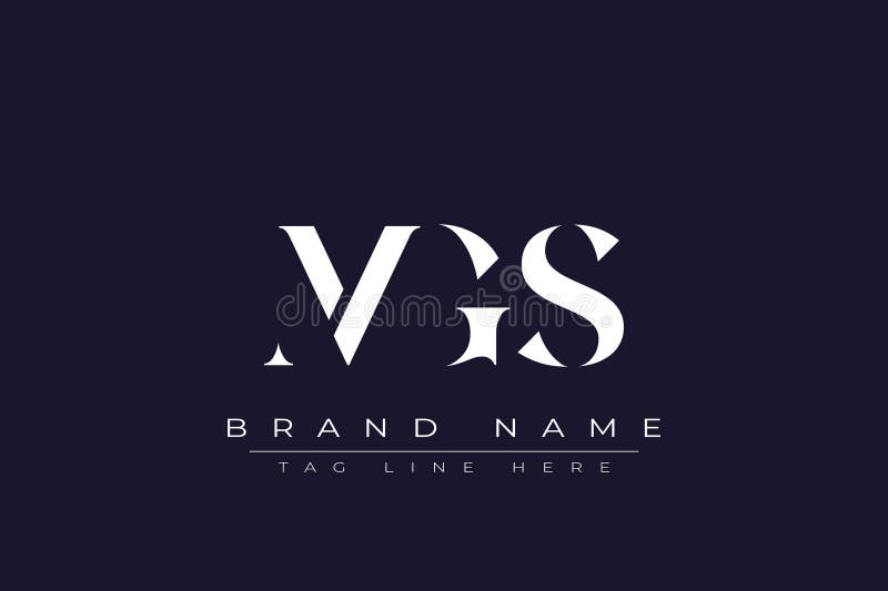 MGS Abstract Letter Logo Design Stock Vector - Illustration of font ...