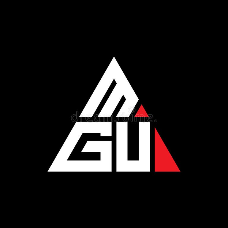MGU Triangle Letter Logo Design with Triangle Shape. MGU Triangle Logo ...