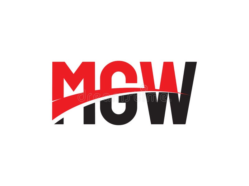 MGW Letter Initial Logo Design Stock Vector - Illustration of alphabet ...