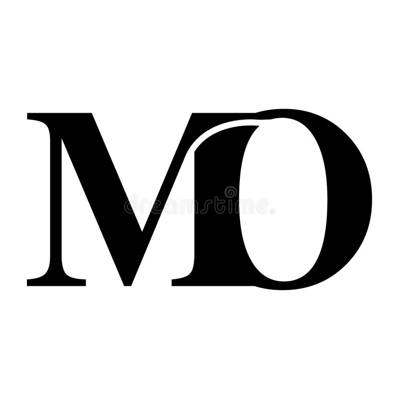 MO Letter Black Logo Icon Template 1 Stock Vector - Illustration of ...