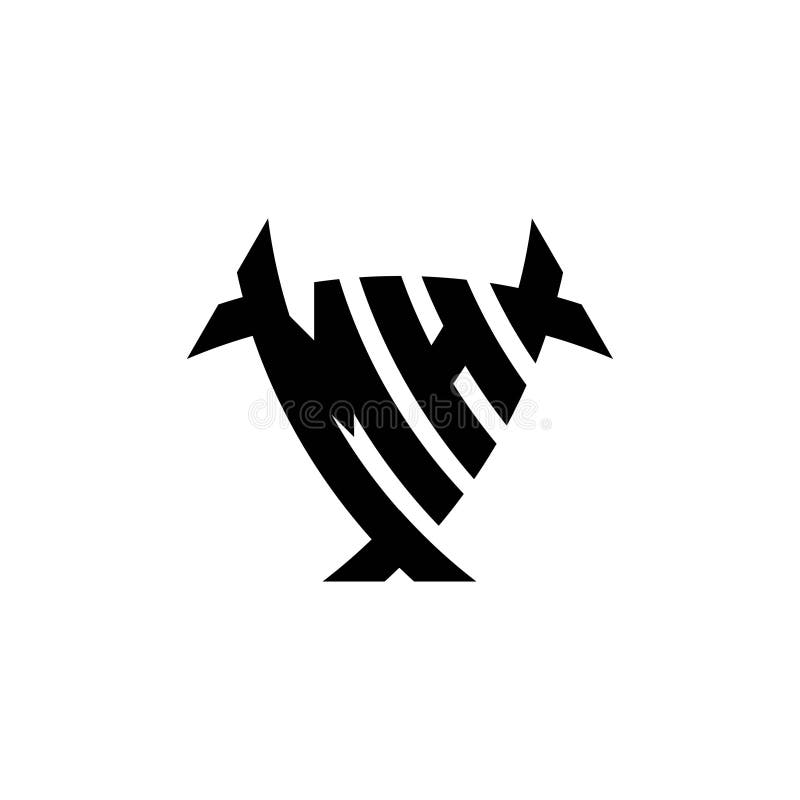 MH Logo Monogram Triangle Shield Style Stock Vector - Illustration of ...