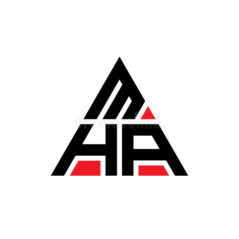 MHA Triangle Letter Logo Design with Triangle Shape. MHA Triangle Logo ...