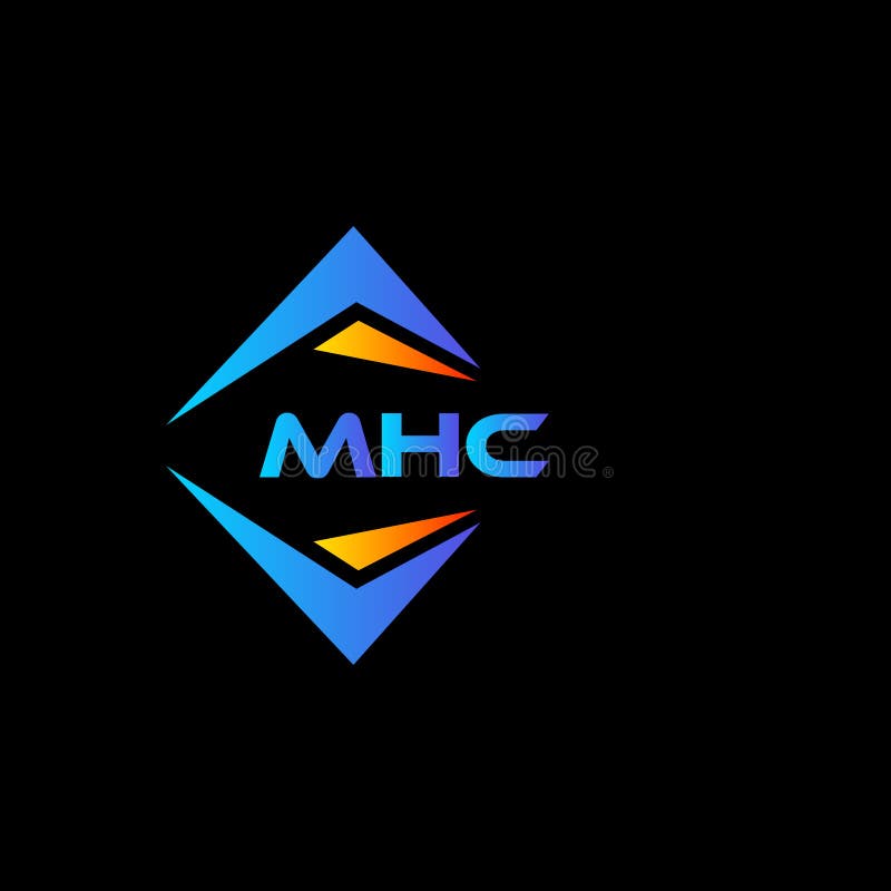 MHC Abstract Technology Logo Design on Black Background. MHC Creative ...