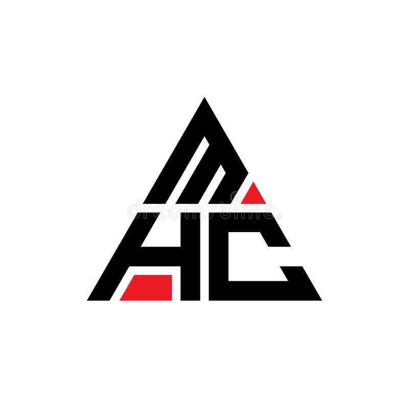 MHC Triangle Letter Logo Design with Triangle Shape. MHC Triangle Logo ...
