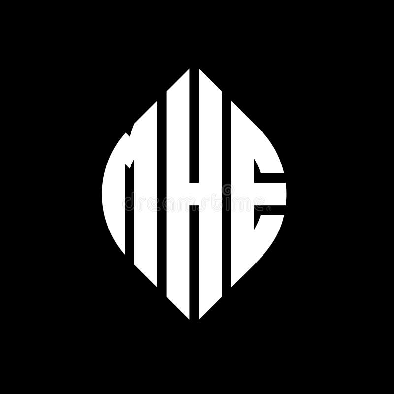 MHE Circle Letter Logo Design with Circle and Ellipse Shape. MHE ...