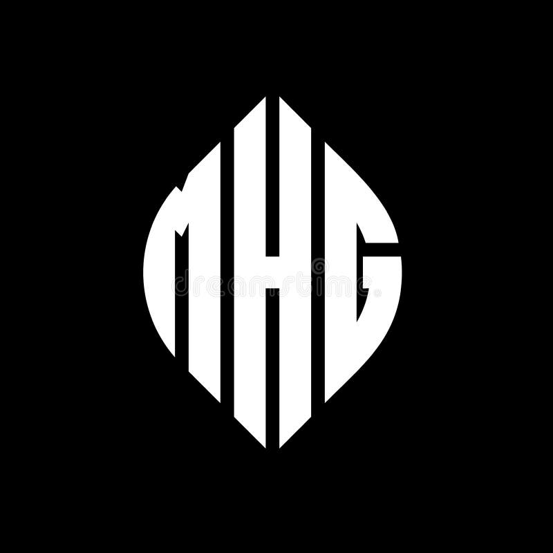 MHG Circle Letter Logo Design with Circle and Ellipse Shape. MHG ...
