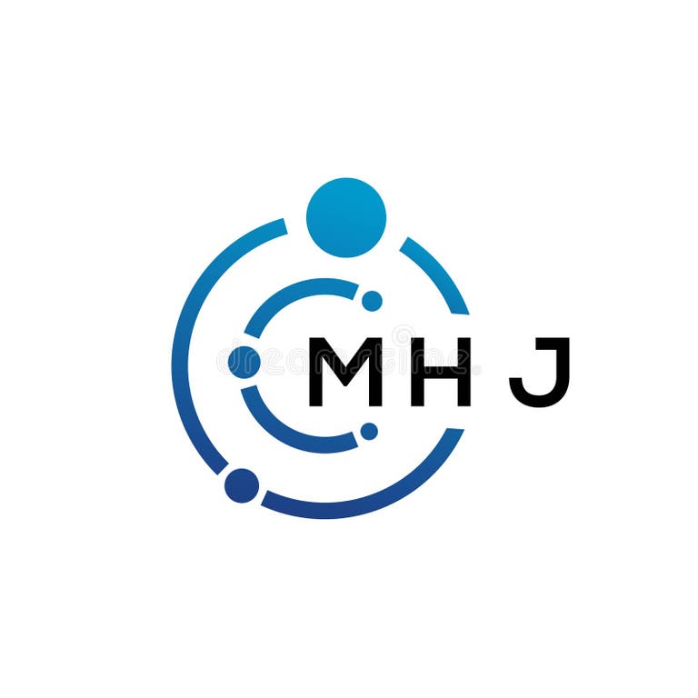 MHJ Letter Technology Logo Design on White Background. MHJ Creative ...