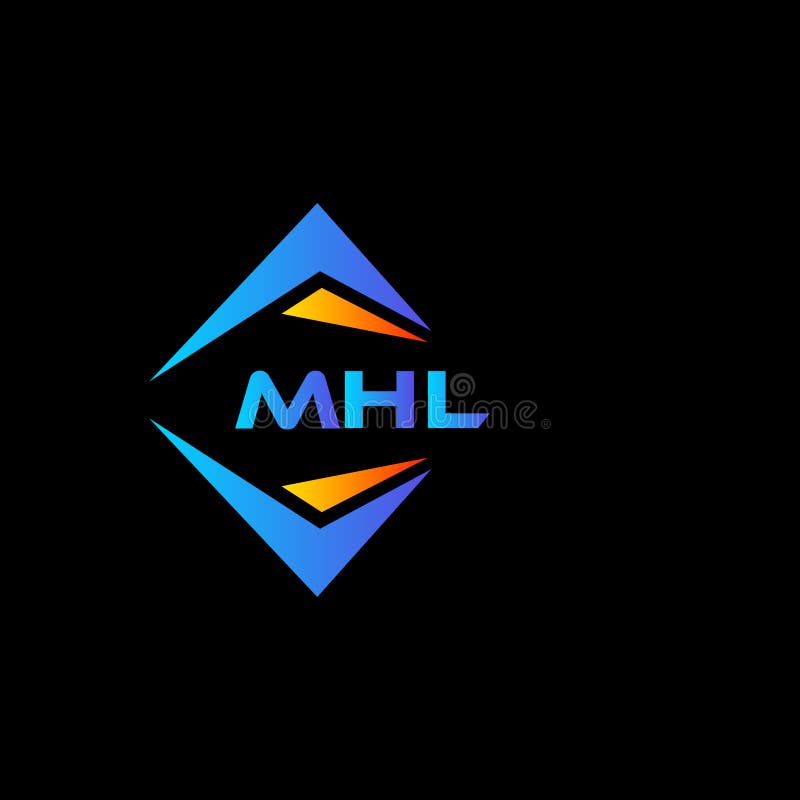 MHL Abstract Technology Logo Design on Black Background. MHL Creative ...