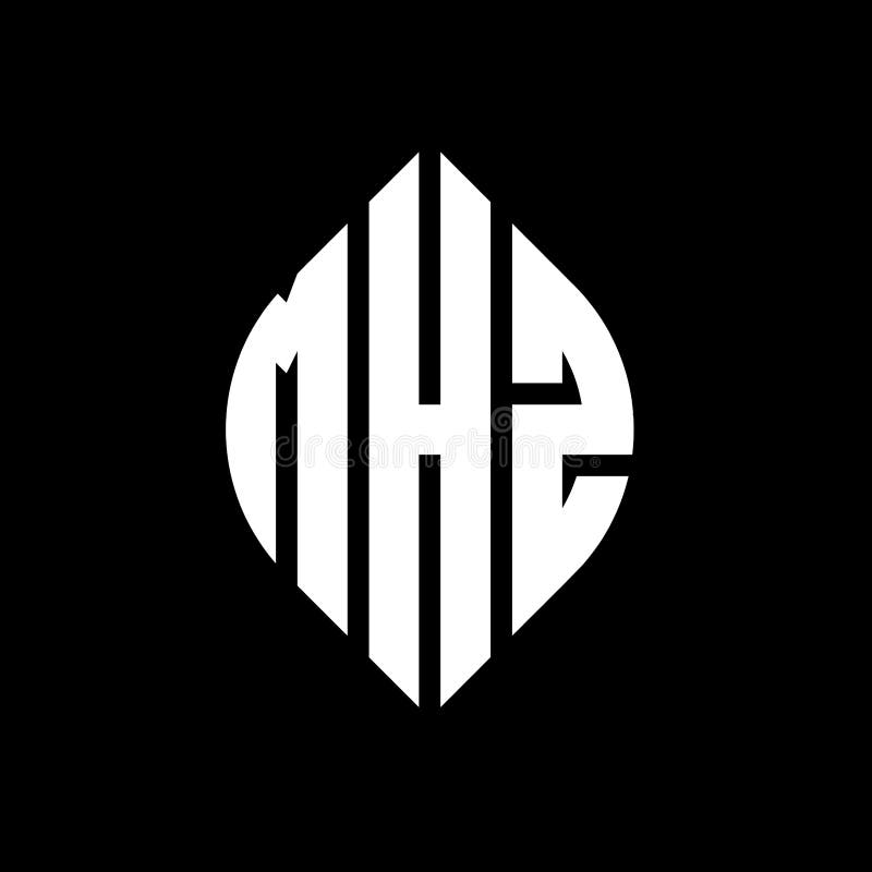 MHZ Circle Letter Logo Design with Circle and Ellipse Shape. MHZ ...