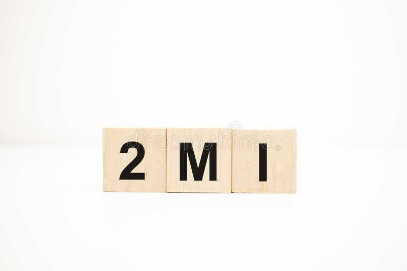 2mi Concept on Wooden Cubes. Business Concept Stock Image - Image of ...