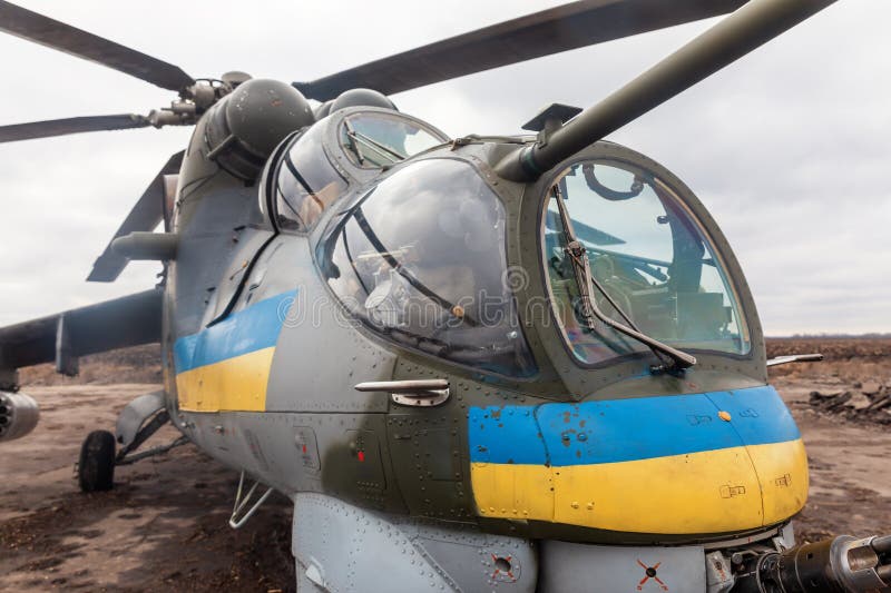 Mi-24 Helicopter on Combat Duty in Eastern Ukraine Editorial Photo ...