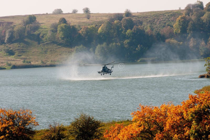Mi Helicopter Over Water Stock Photos - Free & Royalty-Free Stock ...