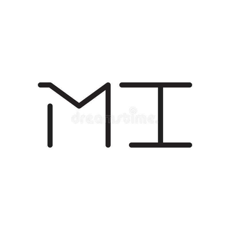 Mi Initial Letter Vector Logo Icon Stock Vector - Illustration of brand ...