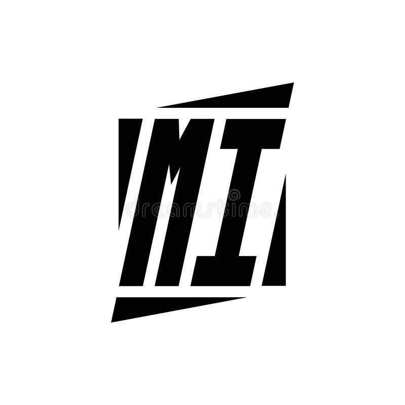 MI Logo Monogram with Modern Style Concept Design Template Stock Vector ...