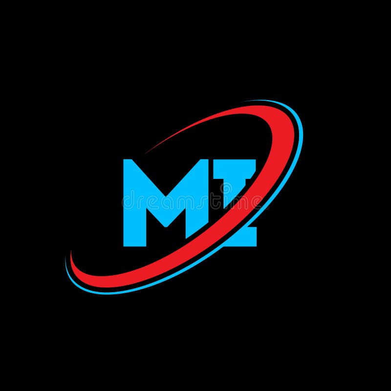 MI M I Letter Logo Design. Initial Letter MI Linked Circle Uppercase ...