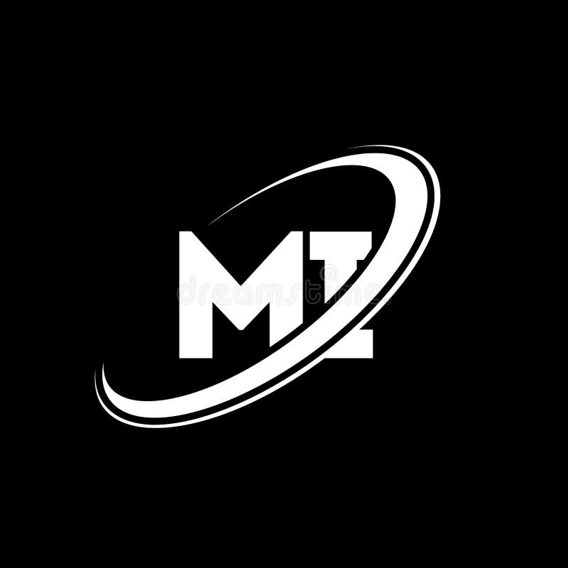 MI M I Letter Logo Design. Initial Letter MI Linked Circle Uppercase ...