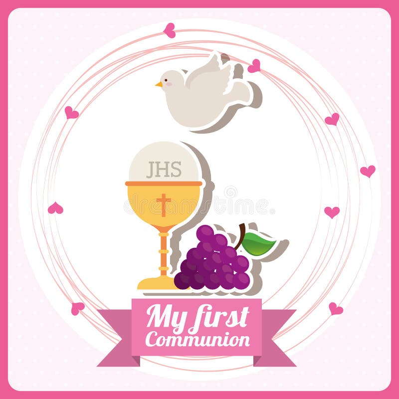 Mi primera comunión ilustración del vector. Ilustración de frutas ...